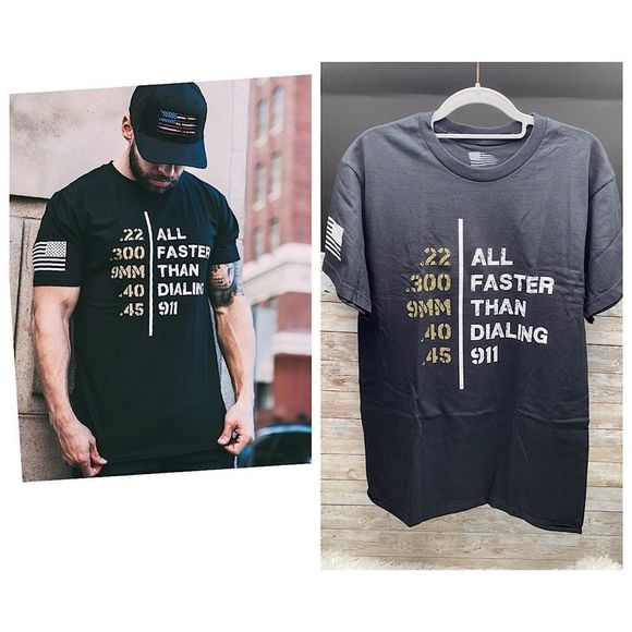 Shirts | Pro Gun Us Flag Military Army Mens Tshirt Printed Packaged In ...